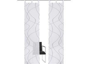6920192967797 - Schiebegardine MY HOME Bene Gr 1 grau B57cm H145cm Polyester Polyester Gardinen Inkl Beschwerungsstange transparent glatt gemustert