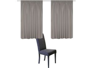4056751476836 - Vorhang HOME BASICS MAITE Gr 1 beige (natur) B135cm H145cm Polyester Gardinen