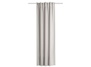 4056751473989 - Vorhang HOME BASICS BLACKY Gr 3 grau B140cm H225cm Polyester Gardinen Kombibandschal BLACKY Uni