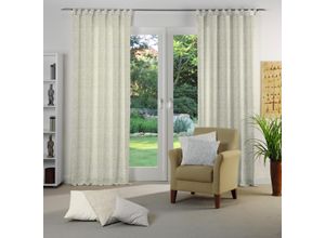 4004567515317 - Vorhang WIRTH Gospic Gr 1 grau Gardinen 145cm Schlaufen 132cm Baumwolle Polyester B132cm H145cm
