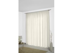 4004567339593 - Vorhang WIRTH Neveres Gr 1 beige (naturweiß) B135cm H145cm Jacquard Baumwolle Gardinen
