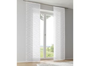 4016478106577 - Schiebegardine KUTTI Enya Gr 1 weiß B60 H145 Ausbrenner Baumwolle Gardinen Ausbrenner Welle transparent uni