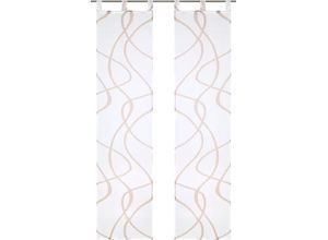 6941446631691 - Schiebegardine MY HOME Bene Gr 1 grau (taupe) B57cm H145cm Polyester Polyester Gardinen Inkl Beschwerungsstange transparent glatt gemustert