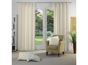 4004567516369 - Vorhang WIRTH Berwick Gr 1 gold (goldfarben) B132cm H145cm Jacquard Baumwolle Polyester Gardinen