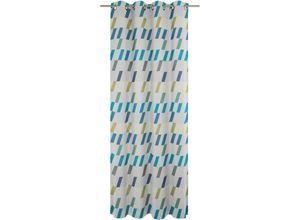4004567227401 - Vorhang WIRTH Bray Gr 1 blau Gardinen 145cm Ösen 132cm Baumwolle Polyester B132cm H145cm