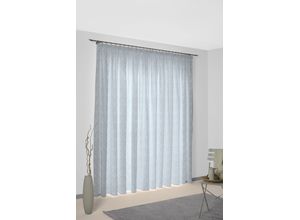 4004567525699 - Vorhang WIRTH Telfort Gr 1 blau B132cm H145cm Jacquard Baumwolle Polyester Gardinen