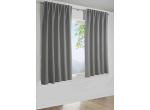 4040976251835 - Gardine SEHLBACH Schal Dimout Uni Gr 1 grau B140cm H175cm Polyester Gardinen mit Gardinenband und verdeckten Schlaufen 4040976251835 - Gardine SEHLBACH Schal Dimout Uni Gr 1 grau B140cm H175cm Polyester Gardinen mit Gardinenband und verdeckten Schlaufen