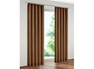 4004567105655 - Vorhang WIRTH Warnow Gr 11 braun B132cm H160cm Chenille Polyacryl Gardinen 270 g m2
