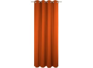 4004567249649 - Vorhang WIRTH Newbury Gr 1 orange (terrakotta) Gardinen 145cm Ösen 130cm Baumwolle Polyester B130cm H145cm