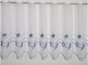 4028298287336 - Scheibengardine STICKEREIEN PLAUEN Muscheln Gardinen Gr 40 cm Durchzuglöcher 95 cm weiß Scheibengardinen transparent Gardine veredelt mit echter Plauener Spitze Stickerei 4028298287336 - Scheibengardine STICKEREIEN PLAUEN Muscheln Gardinen Gr 40 cm Durchzuglöcher 95 cm weiß Scheibengardinen transparent Gardine veredelt mit echter Plauener Spitze Stickerei