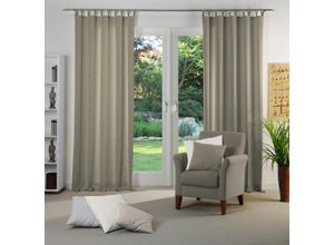4004567341688 - Vorhang WIRTH Torbole Gr 1 braun (mittelbraun) B65cm H125cm Jacquard Baumwolle Polyester Gardinen
