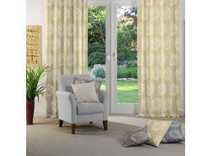 4004567121013 - Vorhang WIRTH Kingston Gr 1 gold (goldfarben) B135cm H145cm Jacquard Polyacryl Polyester Gardinen