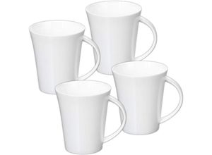 8682455437970 - Wilmax Porzellan Tassen 4er-Set – 380 ml Kaffeebecher für Tee & Kaffee