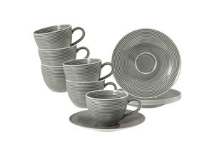 4262517044267 - Kaffeetassen mit Untertassen Beat Color Glaze 260 ml 6er Set