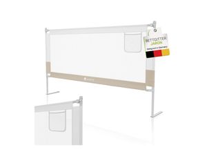 4262437183879 - Baby Bettgitter Jaron 180 cm - höhenverstellbar kombinierbar - Bett Rausfallschutz - Beige
