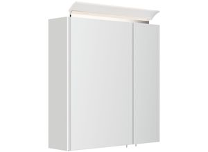 4251982674215 - Spiegelschrank 60cm inkl Design LED-Lampe und Glasböden weiss hochglanz