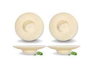 8682455435990 - Tiefes Sandstein-Teller-Set 275 cm 250 ml 2er-Set beige – SANDSTONE Kollektion WILMAX
