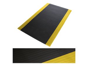 4064149027300 - etm Anti-Ermüdungsmatte Softer-Work-Mat Gerippt Schwarz-Gelb