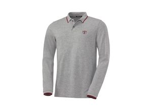 9010497155672 - Herren Langarmpolo Baumwolle   grau   Größe M