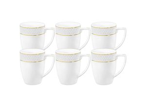 8682455437093 - Wilmax - Teetassen & Kaffeetassen 6er Set - 450 ml - Kaffeebecher aus Porzellan