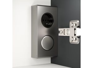 4251982674222 - Spiegelschrank 60cm inkl Design LED-Lampe und Glasböden weiss hochglanz