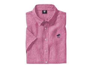 9010497205803 - Herren Baumwoll-Leinen-Mix Hemd kurzarm   beere   Größe XXXL