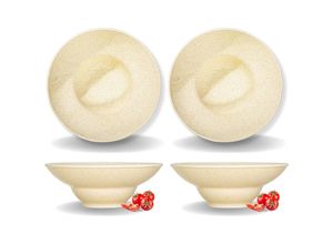 8682455435983 - Tiefes Sandstein-Teller-Set 225 cm 1100 ml 2er-Set beige – SANDSTONE Kollektion WILMAX