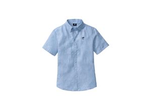 9010497205889 - Herren Baumwoll-Leinen-Mix Hemd kurzarm   hellblau   Größe XL