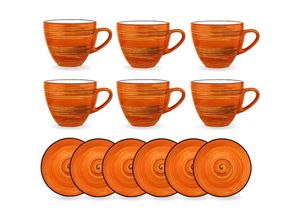 8682455436461 - Modernes Wilmax SPIRAL Tassen-Set mit Untertassen 6er-Set 300 ml