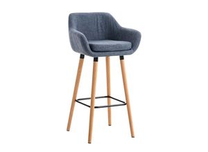 4066708499283 - Barhocker Grande Gestell Holz Stoff Hellgrün