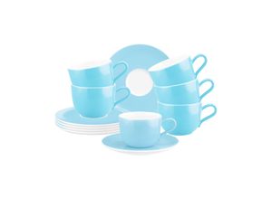4262487297809 - Kaffeetassen mit Untertassen Liberty Pure Colors 260 ml 6er Set