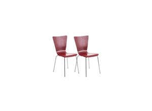4067872234298 - 2er Set Besucherstuhl Jaron mit Holzsitz und Metallgestell Farbe Grau