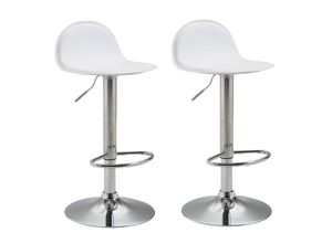 4066708698648 - 2er Set Barhocker Luna V2 Gestell Metall in Chromoptik Kunstleder Schwarz