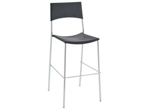 4066708494301 - Barhocker Gent Gestell Metall in Chromoptik Kunststoff Grau