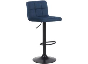 4066708475348 - Barhocker Fani Gestell schwarz Samt Braun
