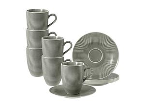 4262517044472 - Henkelbecher mit Untertassen Beat Color Glaze 350 ml 6er Set