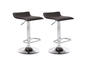 4066708493915 - 2er Set Barhocker Dynasty One Gestell Metall in Chromoptik Kunstleder Grau