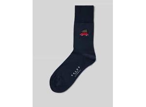4067112838743 - Socken aus Schurwoll-Mix mit Motiv-Stitching