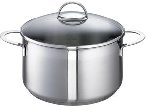 4007257588875 - Fleischtopf SCHULTE-UFER Wave Töpfe Gr 2 l + Ø 16 cm silberfarben Fleischtöpfe Topf Induktion