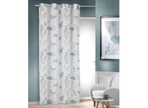 4005241848240 - Gardine Augusta Gr 1 blau B135cm H245cm Polyester Gardinen Fertigschal