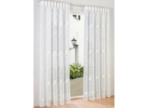 6936782324017 - Gardine HEINE HOME Gr 3 beige (creme) Gardinen 225cm Multifunktionsband Schlaufen 135cm Polyester B135cm H225cm