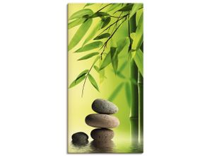 4055327782050 - Wandbild ARTLAND Spa Stillleben Bilder Gr B H 30 cm x 60 cm Leinwandbild Zen Hochformat 1 St grün Bild Poster Bilder als Leinwandbild Wandaufkleber oder in versch Größen