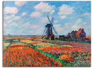 4059745083485 - Wandbild ARTLAND Tulpenfelder in Holland 1886 Bilder Gr B H 40 cm x 30 cm Leinwandbild Blumenwiese Querformat 1 St rot Bild Leinwandbild Kunstdrucke Bilder als Alubild Leinwandbild Wandaufkleber oder Poster in versch Größen