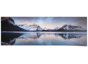8714597395358 - Poster REINDERS Sonnenaufgang Bergsee blau (farbe bild(er) blau) B158cm H53cm Papier Bilder