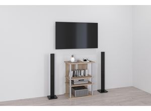 4029494116918 - Media-Regal Variant braun (eiche nb) B65cm H85cm T40cm Holzwerkstoff Regale Regal auf Rollen Multimedia TV Hifi 3 Böden 65 cm breit 4029494116918 - Media-Regal Variant braun (eiche nb) B65cm H85cm T40cm Holzwerkstoff Regale Regal auf Rollen Multimedia TV Hifi 3 Böden 65 cm breit