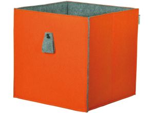 7640136845996 - Aufbewahrungsbox PHOENIX Atlanta orange B34cm H34cm T34cm Filz Aufbewahrungsboxen B H T 34 x 34 x 34 cm