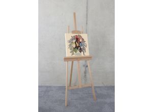 4055065032424 - Leinwandbild KOMAR Avengers Strike Back - Größe 40 x 40 cm bunt (farbe rahmen braun farbe bild(er) bunt) B40cm H40cm T2cm Papier Holz Bilder Keilrahmenbild mit Echtholzrahmen Kinderzimmer