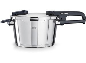 4009209408330 - Schnellkochtopf FISSLER Vitaquick Edition silber (edelstahl silber) B25cm H18cm L435cm Ø22cm Töpfe Made in Germany mit gelochtem Einsatz