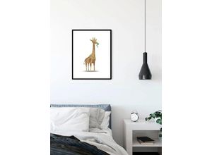 4055065154683 - Bild KOMAR Cute Animal Giraffe bunt (farbe bild(er) bunt) B40cm H50cm Papier Holz Bilder Wandbild zur Dekoration - ohne Rahmen