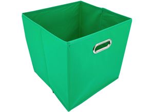 4002148900989 - Aufbewahrungsbox Faltbox grün B31cm H31cm T31cm Stoff Aufbewahrungsboxen Faltbox mit Griff 4002148900989 - Aufbewahrungsbox Faltbox grün B31cm H31cm T31cm Stoff Aufbewahrungsboxen Faltbox mit Griff